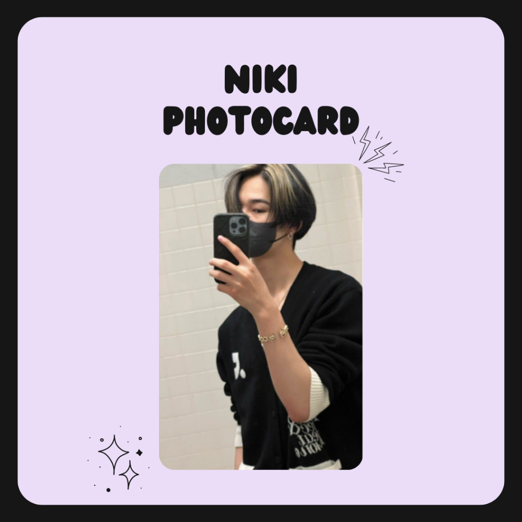 photocard fanmade niki nishimura riki enhypen kpop holográfico ou não ...