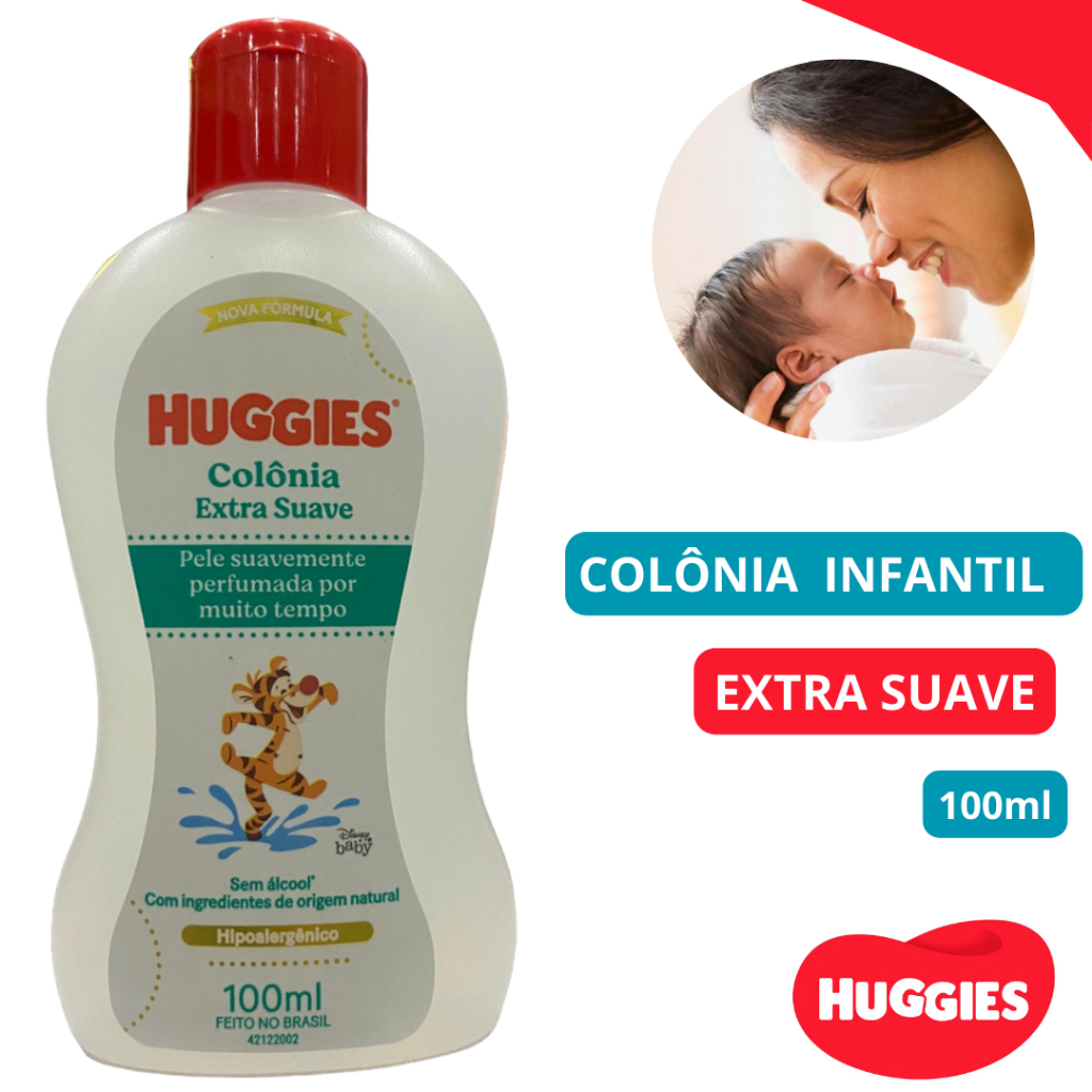 Colônia Huggies Loção Perfume De Bebê Extra Suave 100ml | Shopee Brasil