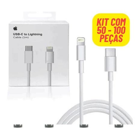 Cabo de Iphone Original Lightning Usb-C Tipo C 1m USB de Carregamento ...