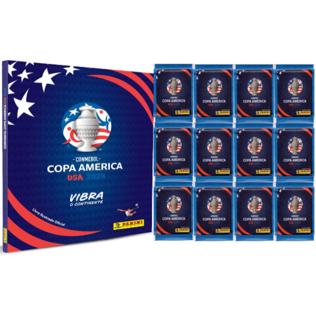 Álbum Copa América Capa Dura U.S.A 2024 Completo Com Figurinhas Para ...