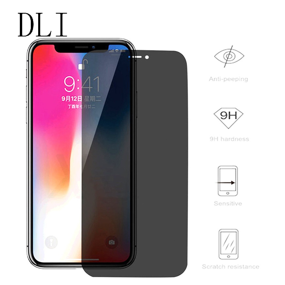 DLI Película 3D Anti spy Vidro Temperado Para iphone 13 12 11 pro max ...