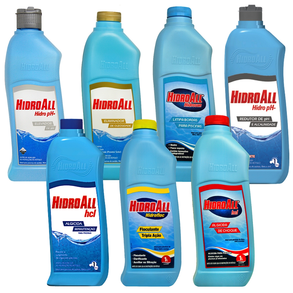 Produto Limpeza para Piscina Algicida Choque, Manutenção, Clarificante ...