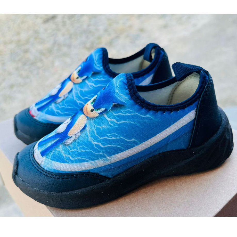 Tenis Infantil Sonic Meninos Dia A Dia Azul | Shopee Brasil