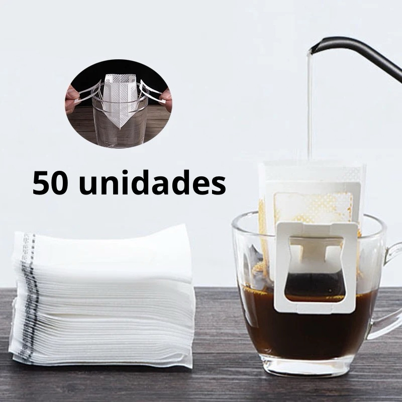Mini Coador De Café Descartável Filtro de Papel Individual Pack 50 ...