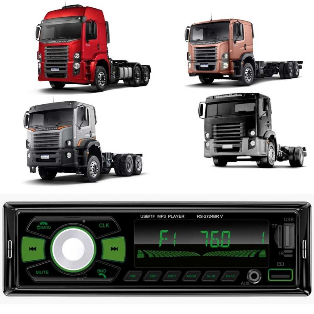 Radio Caminhão 24v Constellation Delivery Worker Titan Tractor am fm ...