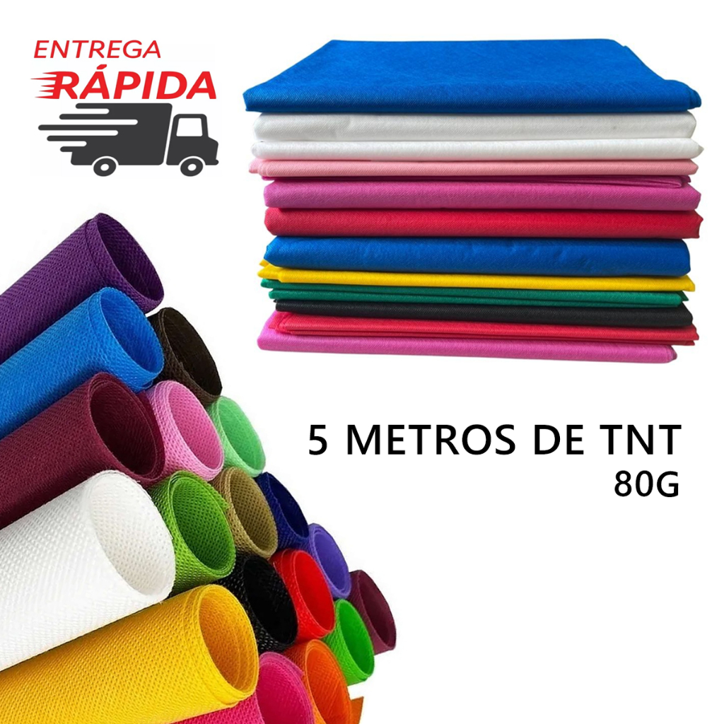 Tnt Padrão 80G - 5 Metros X 1,40 De Largura Diversas Cores | Shopee Brasil