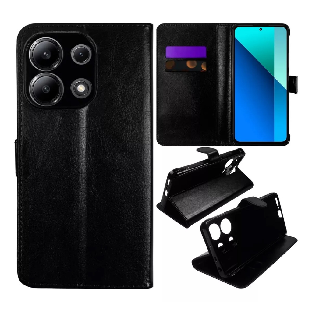 Case Capinha Flip Capa Carteira Para Xiaomi Redmi Note 13 4g | Shopee ...