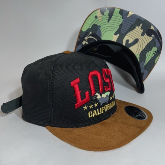Boné LOST Califórnia Aba reta / Strapback fitão com proteção na ...