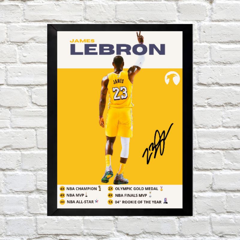 Moldura LeBron James (A4) com impressão fotográfica! | Shopee Brasil