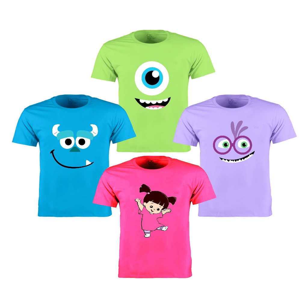 Kit com 10 Camisetas personalizadas dos Monstros SA | Shopee Brasil