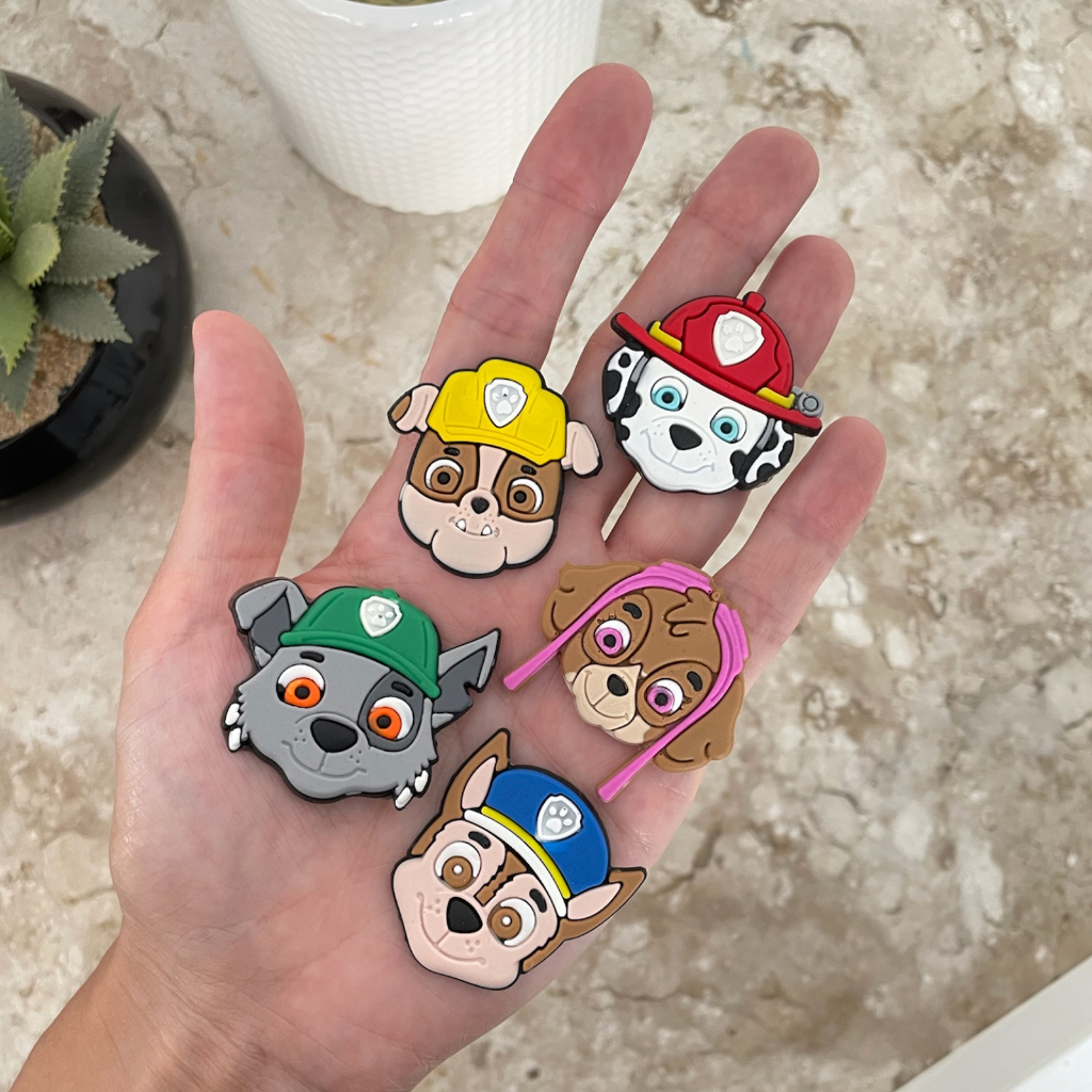 Kit 5 Pins/Broches Para Crocs Babuche Emborrachados Jibbitz Patrulha ...