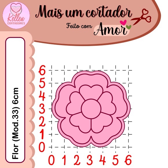 Flor (Mod.33) - Cortador com carimbo | Shopee Brasil