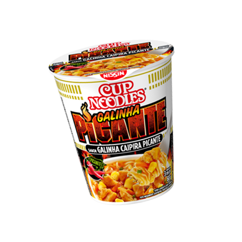 Cup Noodles Galinha Caipira Picante 68g Nissin - Cx Com 10 Unidades | Shopee Brasil