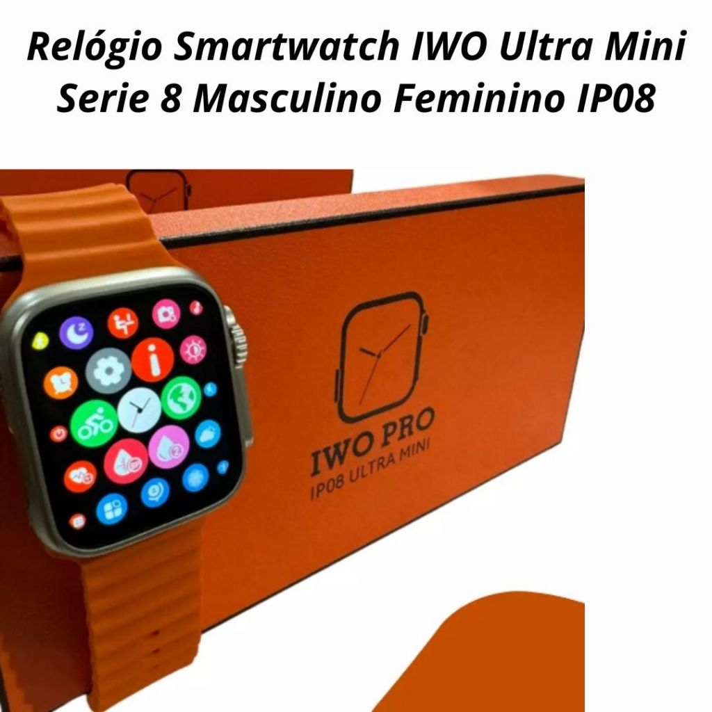 Relógio Smartwatch IWO Ultra Mini Serie 8 Masculino Feminino IP08 ...