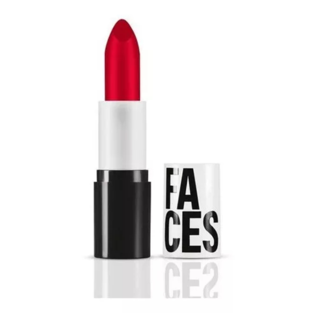 Batom Matte Faces Red Square Natura Acabamento Cremoso Cor Vermelho ...