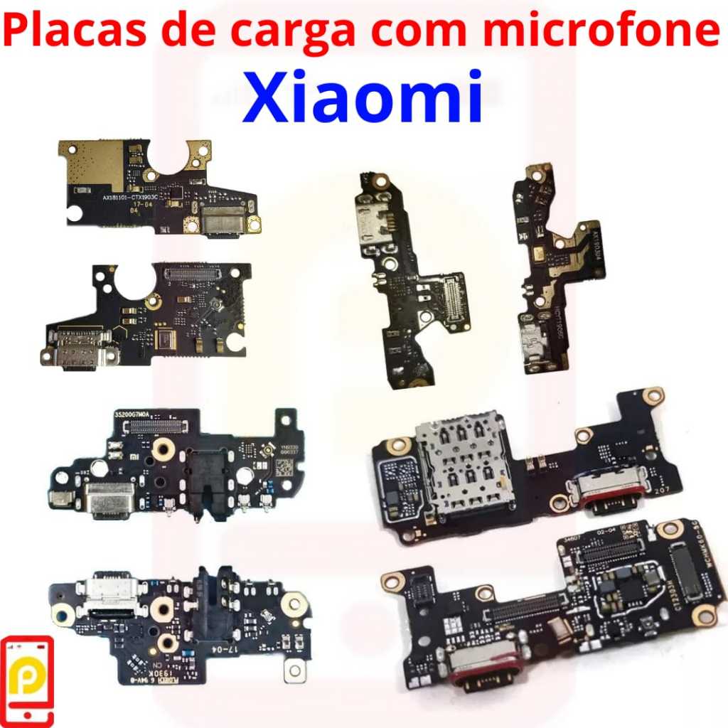 Placas De Carga Com Microfone Note 7 Note 8 Note 8 Pro Note 9 Note 9S ...