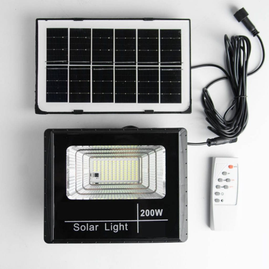 Holofote Solar Led 200W Com Alta Potencia Refletor Branco Frio 6500K ...