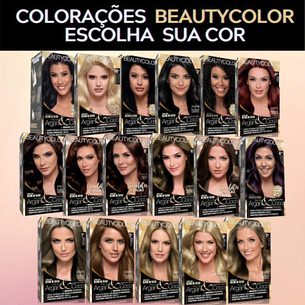 KIT 2 CAIXAS DE TINTURA BEAUTY COLOR | Shopee Brasil