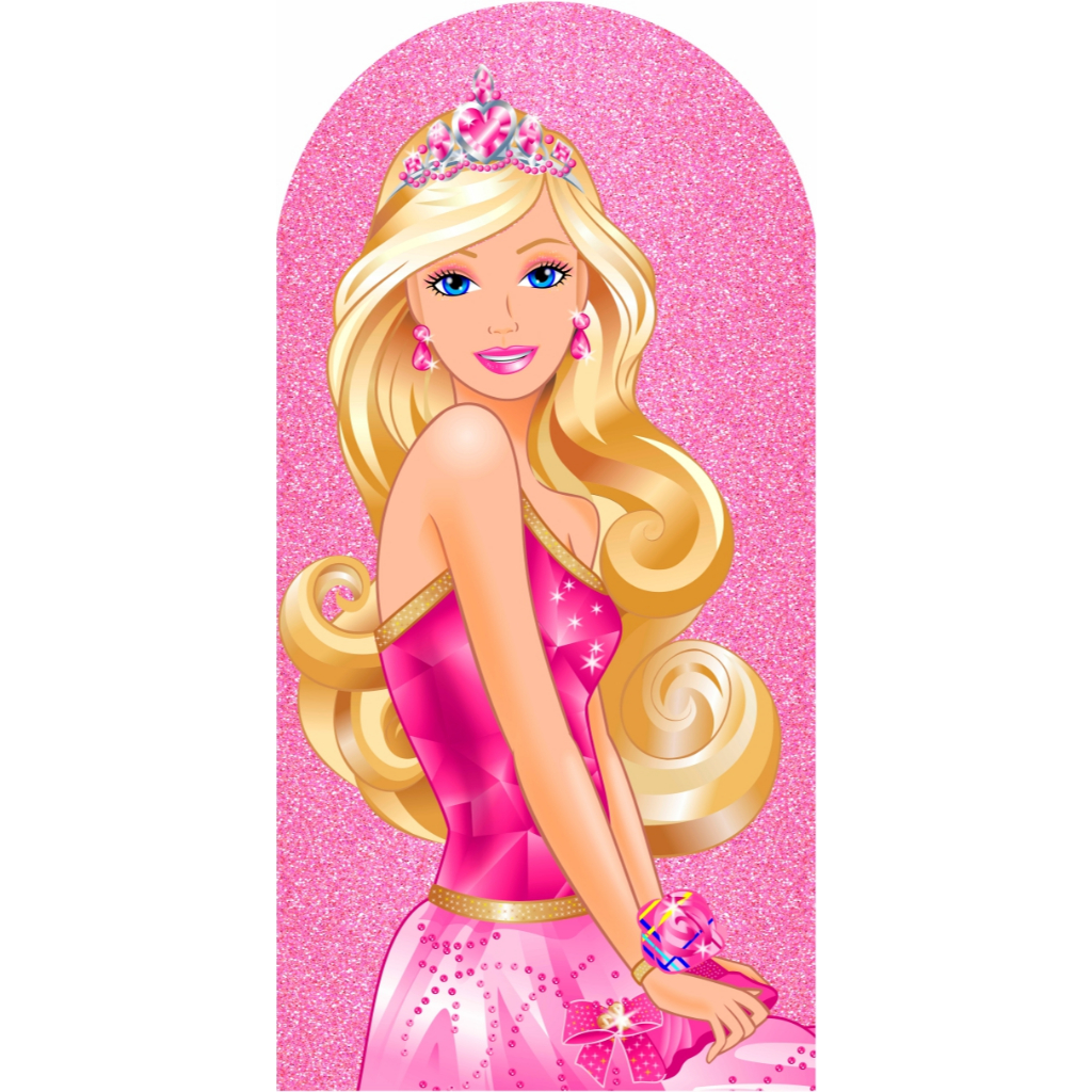PAINEL DE FESTA BARBIE ROMANO 2M DE ALTURA X 1M DE LARGURA EM TECIDO ...