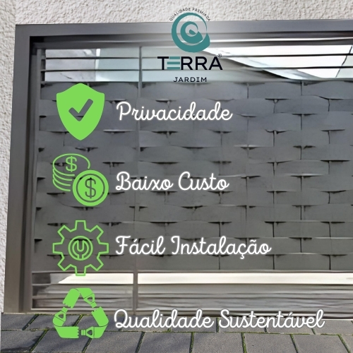 Fita PVC Terra Jardim Fechamento de Portão Privacidade e Segurança ...