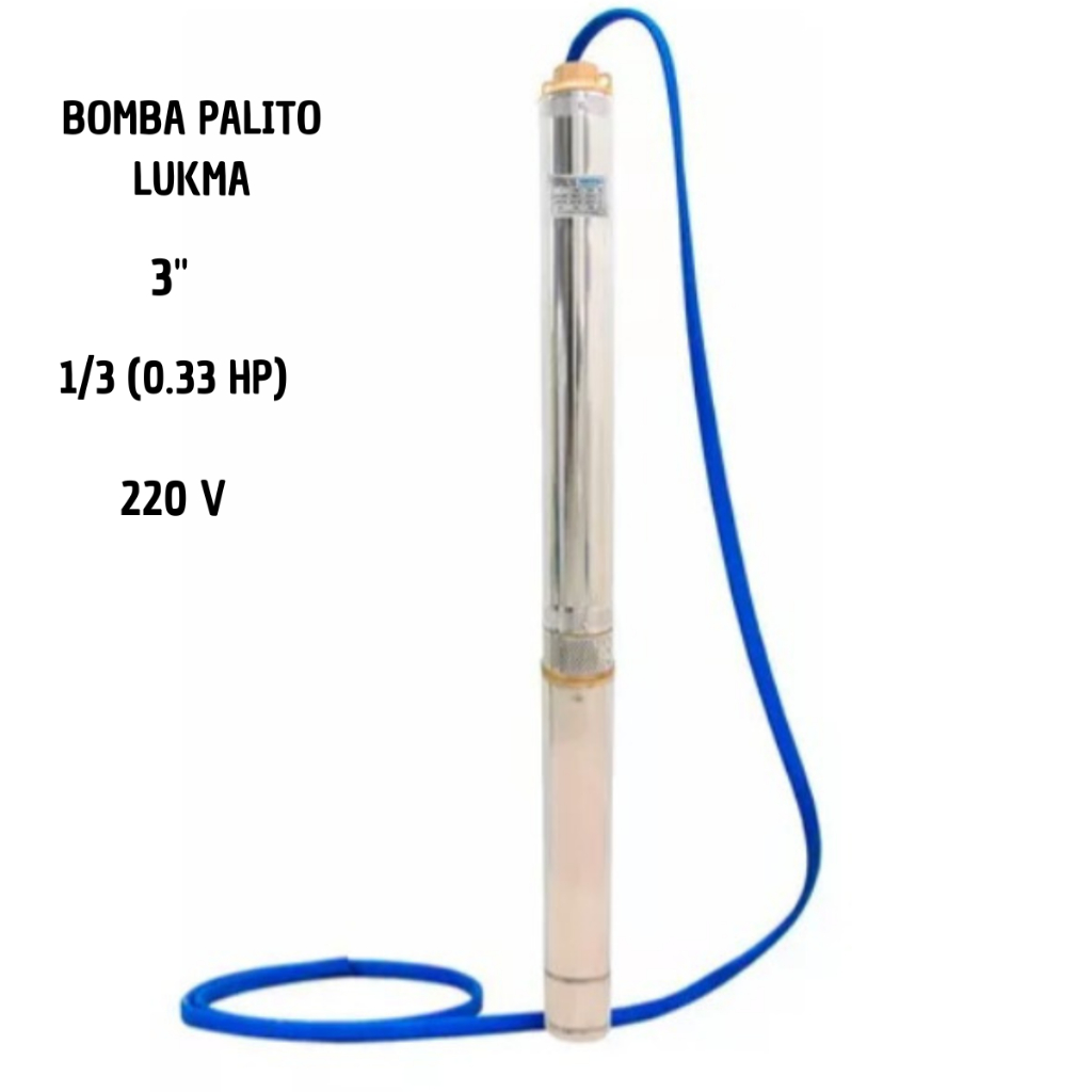 BOMBA SUBMERSA LUKMA 3SG-QJD2-06 1/3 (0.33) CV 220 V 2 FIOS - BOMBA ...