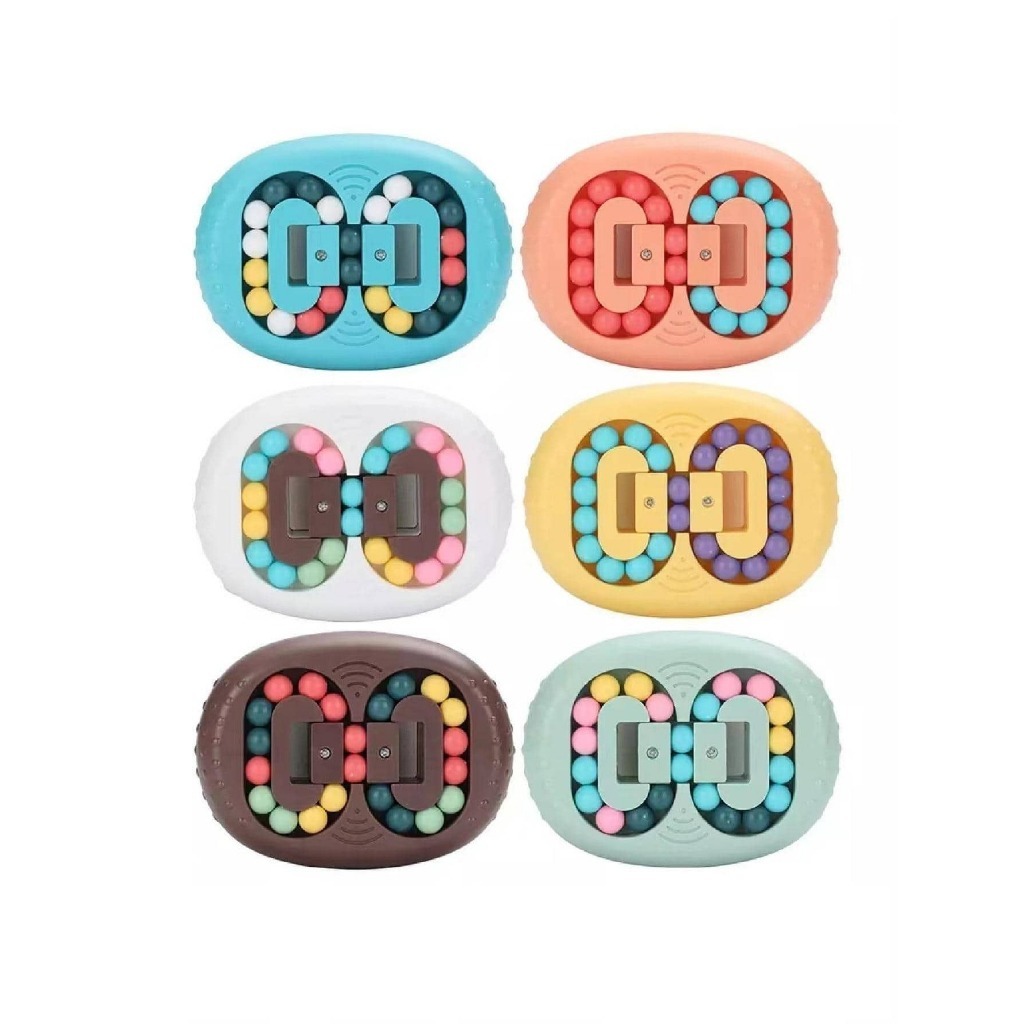 Crianças Rotativa Cubo Feijão Mágico Fingertip Fidget Toys Adultos ...