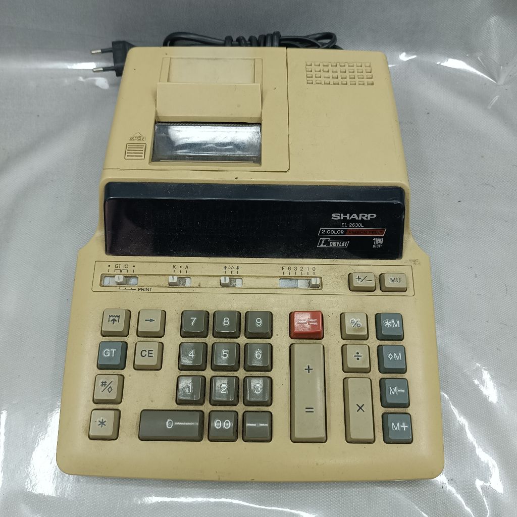 Calculadora eletrônica Sharp el-2630L (funciona) | Shopee Brasil