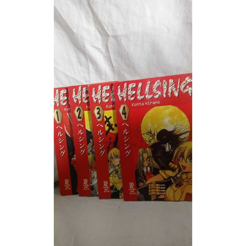 Mangá Hellsing Vol. 1 ao 4 Edição Antiga | Shopee Brasil