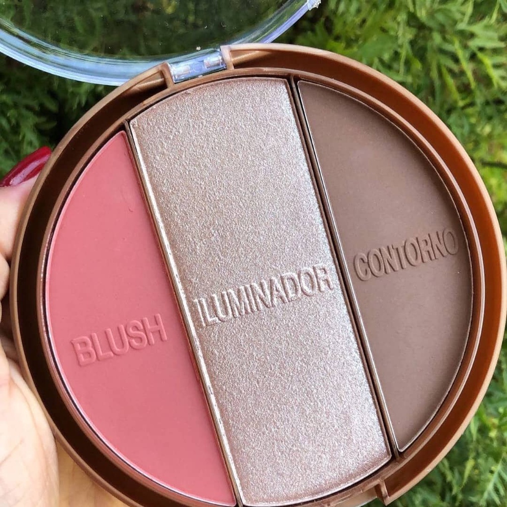 Paleta Multi Face Vivai 3 em 1 Blush - Iluminador - Contorno | Shopee ...