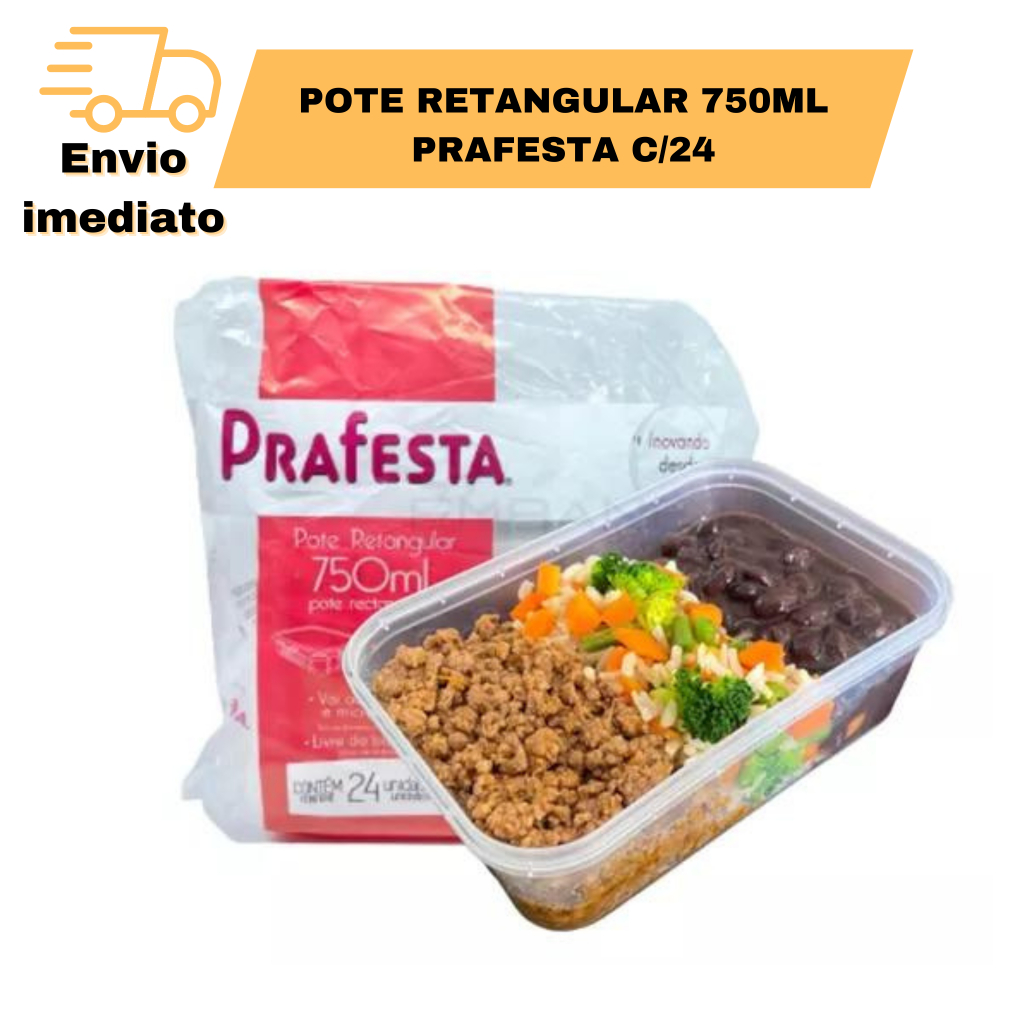 Pote Marmita Descartável 750 / 1000 / 1500 Fitness Fit Freezer Microondas dieta PRAFESTA ...