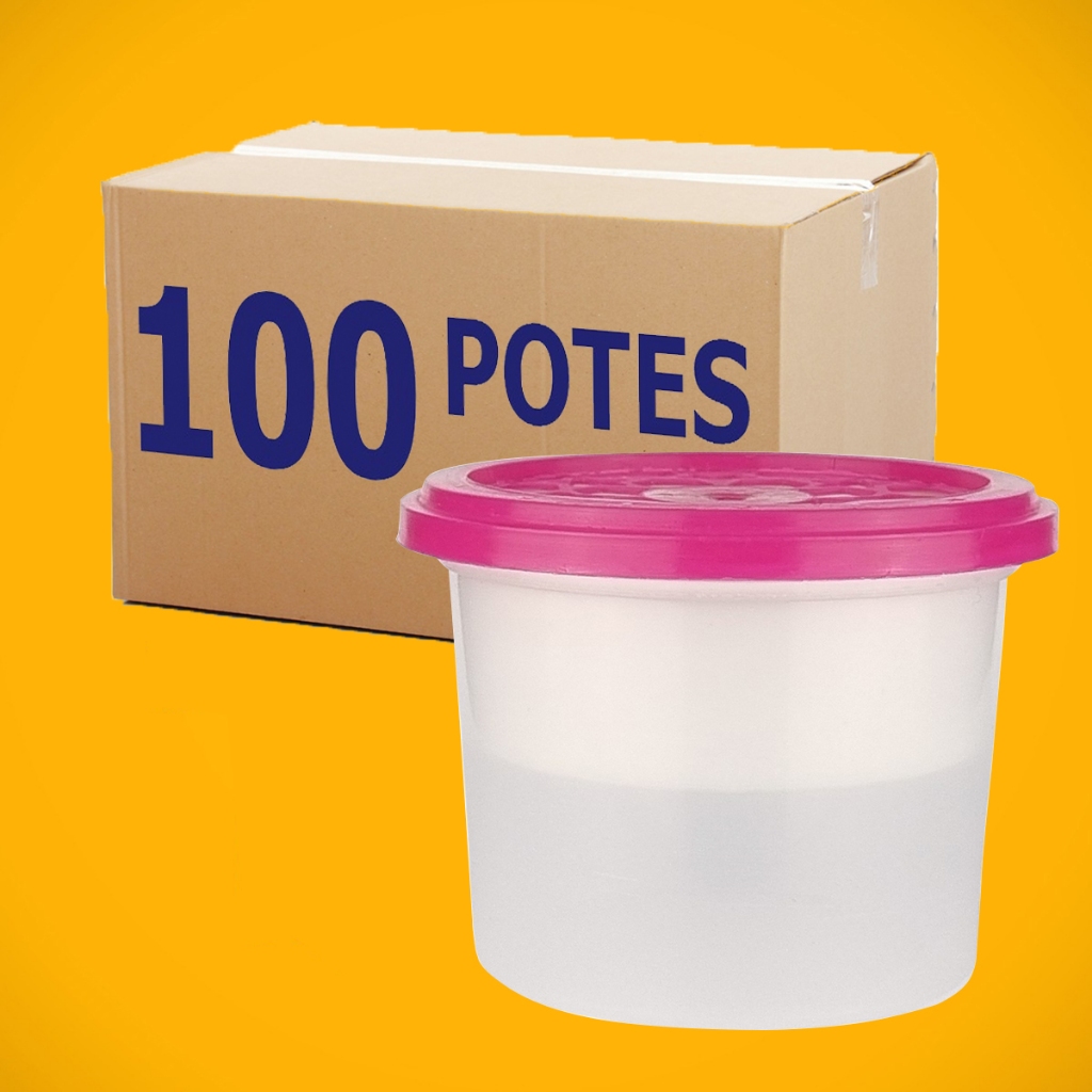 Kit 100 Pote Anti Umidade Evita Mofo Mau Cheiro Tampa Rosa | Shopee Brasil