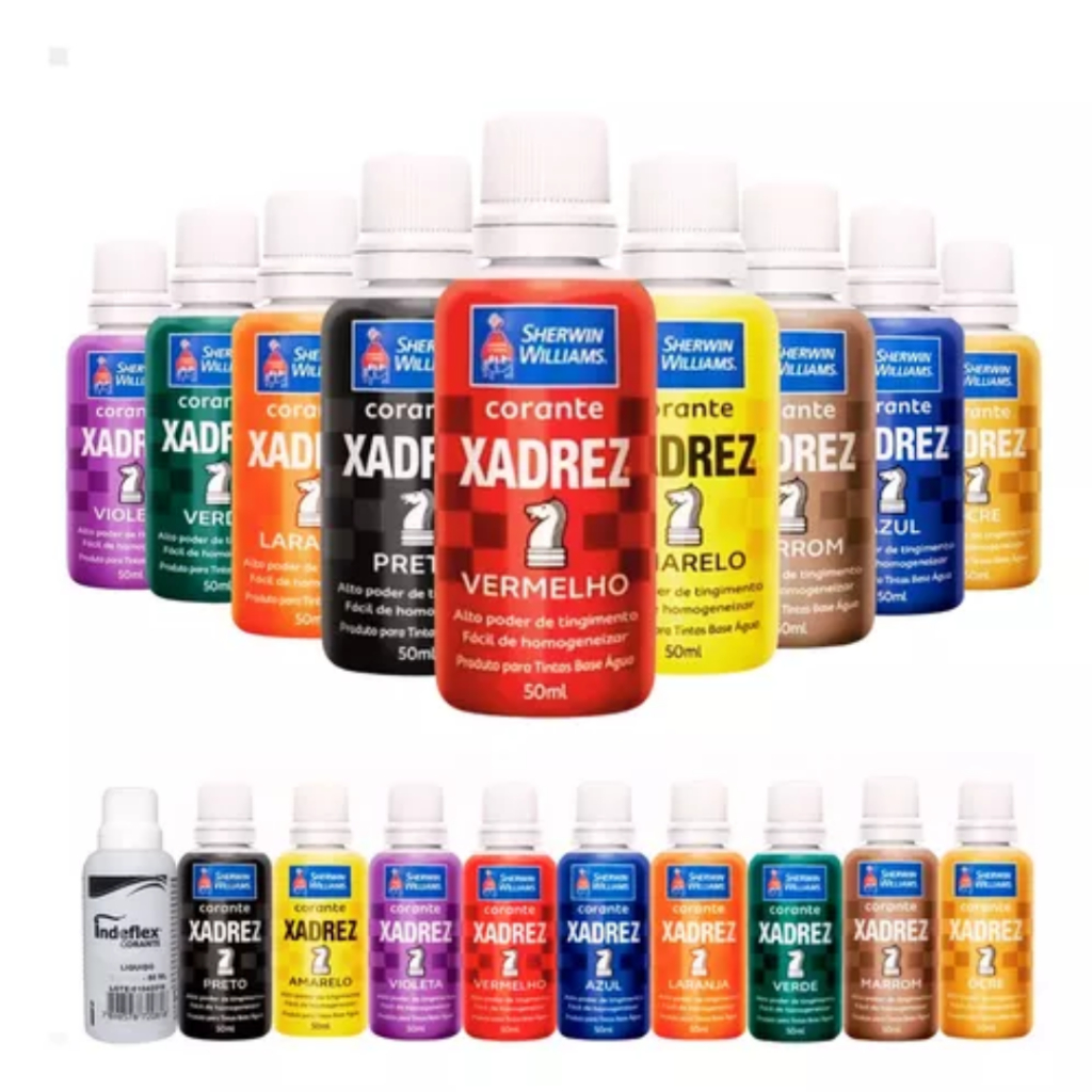 Corante Xadrez Líquido Cores 50ml - Sherwin Williams | Shopee Brasil