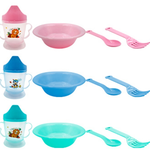 Kit Alimentação Bebê Introdução Alimentar Criança 4 Peças Tigela Copo ...
