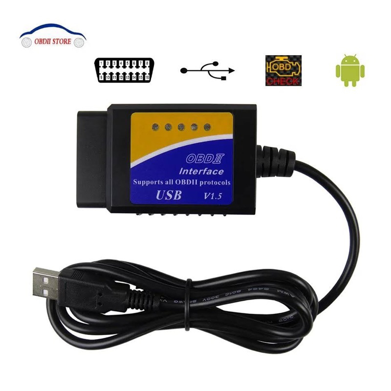 Ferramenta Auto Diagnóstico Odb2 Scanner Elm 327 Usb Elm V1.5 | Shopee Brasil