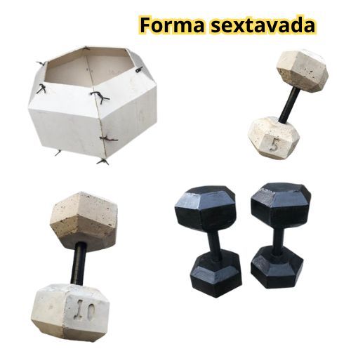 Formas para Halter 5kg até 20kg Halter - PVC - " UNIDADE" - Molde de ...