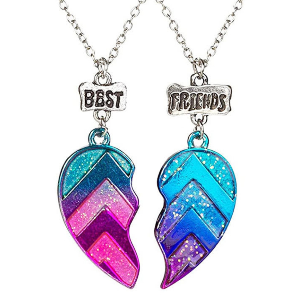 Colar Da Amizade Melhores Amigas Best Friends Magnetico 2pcs | Shopee ...