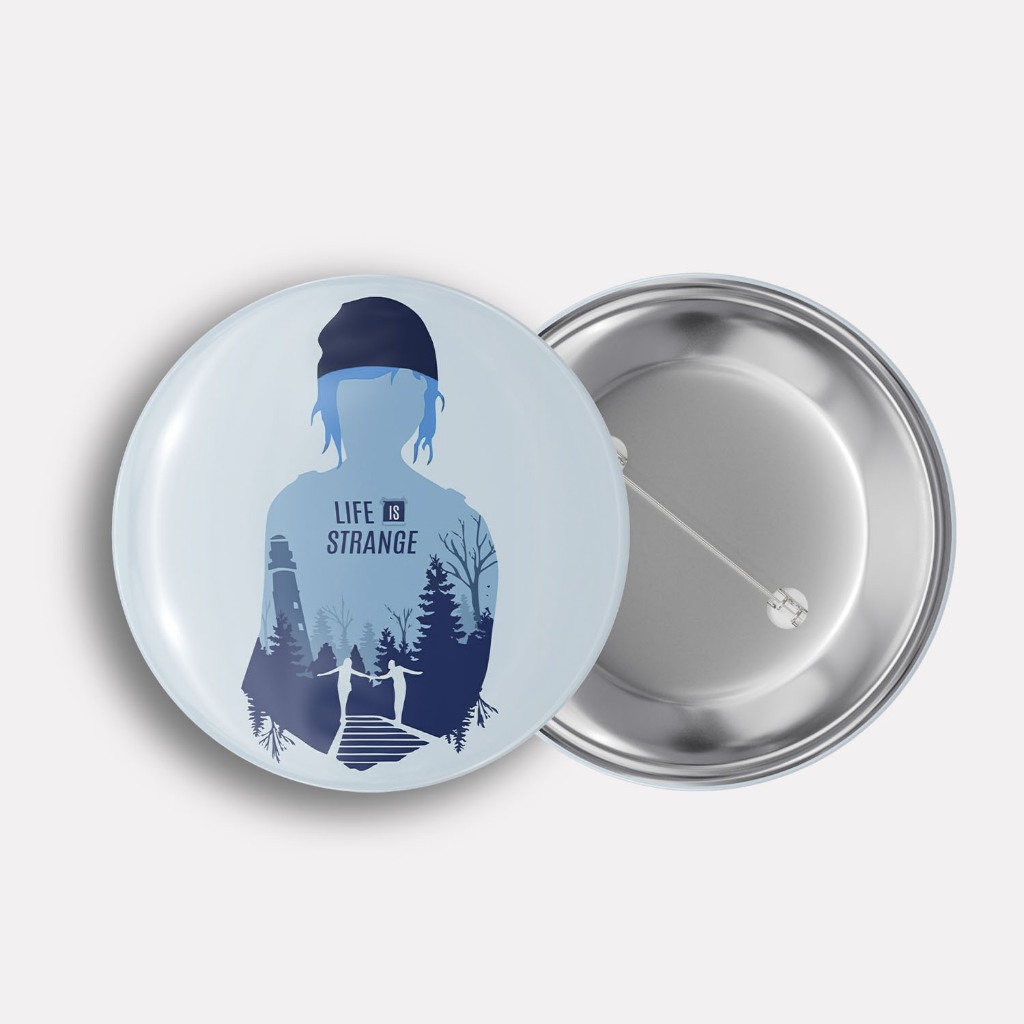 Botton Personalizado Chole Fundo Azul - Life Is Strange (unitário ou ...