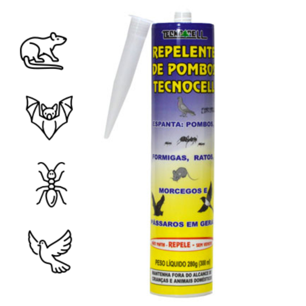 REPELENTE DE POMBOS XO POMBO ESPANTA FORMIGA RATO PASSAROS MORCEGOS ...