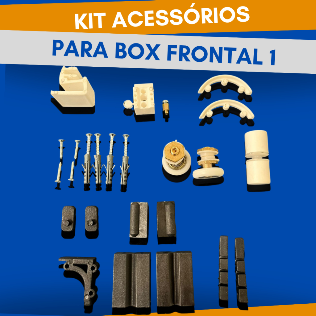 Kit F1 De Acessórios Completo para Box de Banheiro em Vidro Temperado ...