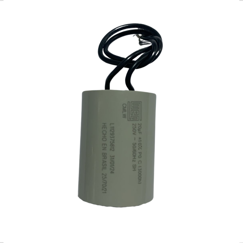 Capacitor 20uf 250vac 50/60Hz Micro Farad Portão Eletrônico Peccinin ...