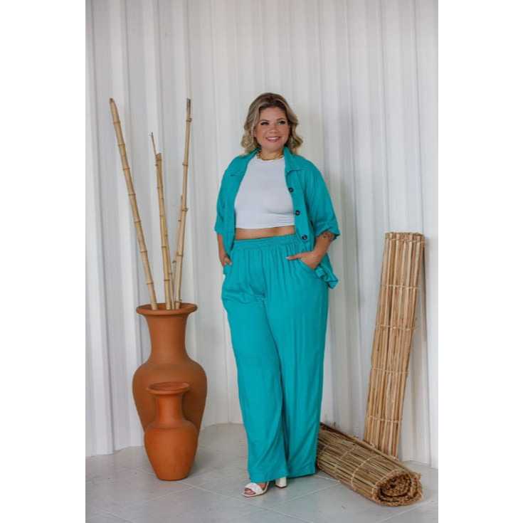 Conjunto Lorena Plus Camisa e Calça | Shopee Brasil