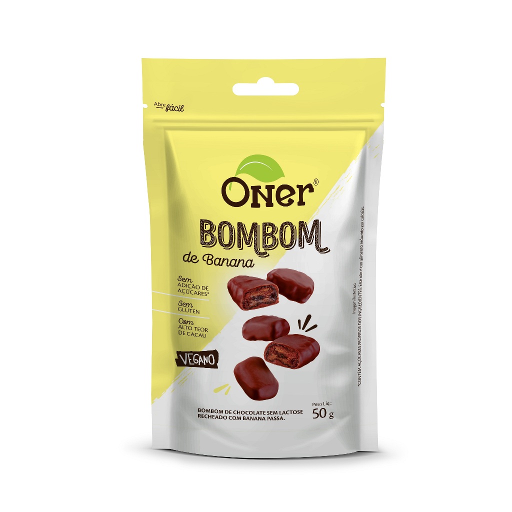 Bombom de Banana Zero Açucar Oner - 50gr | Shopee Brasil