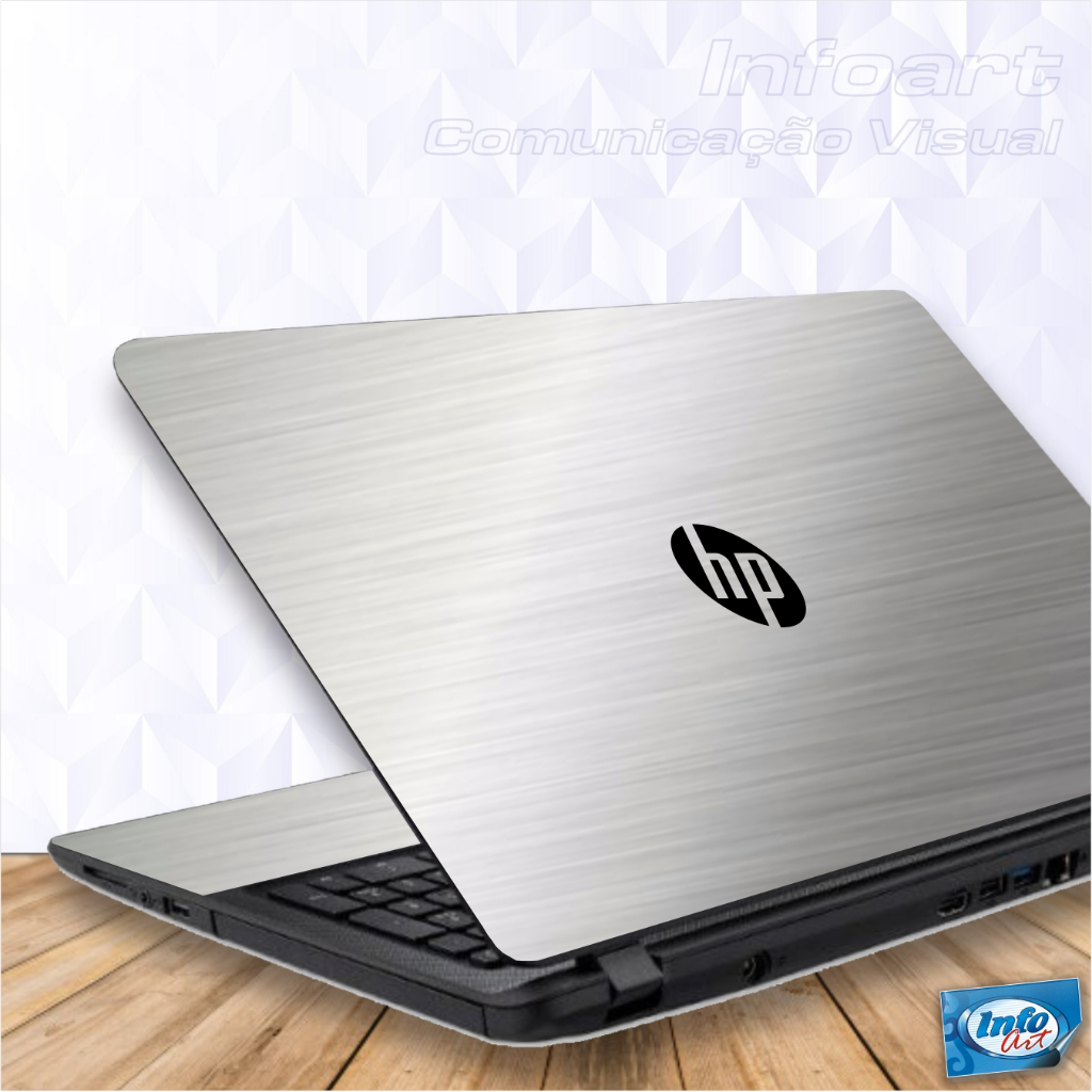 Adesivo Skin Notebook Hp Probook 440g3 - Tampa + Logo HP em recorte ...