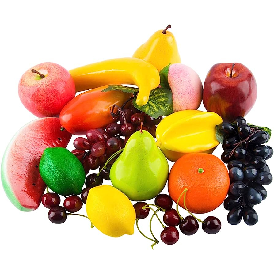 Kit frutas Com 12 Unidades Plástico Decoração Ambientes Textura Real ...