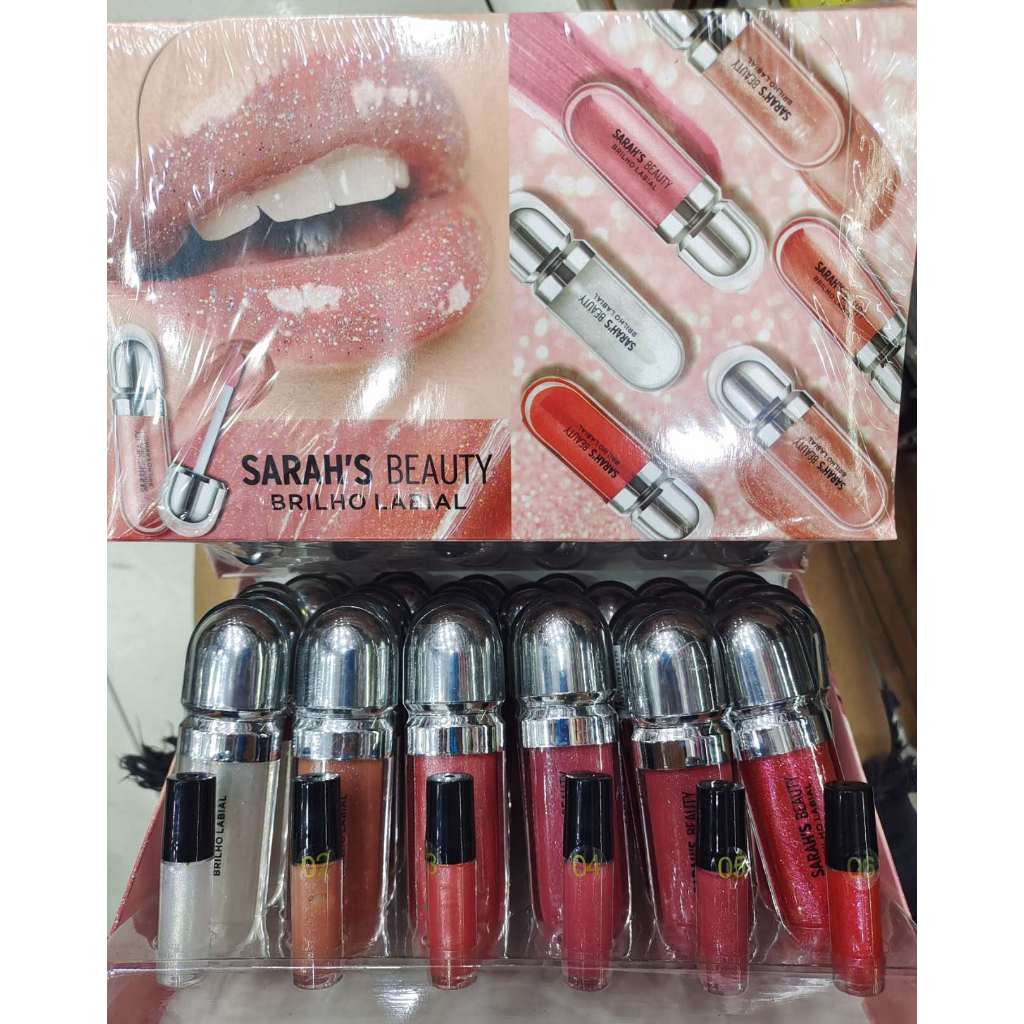 SARAH'S BEAUTY gloss brilho labial 6 cors S6131 | Shopee Brasil