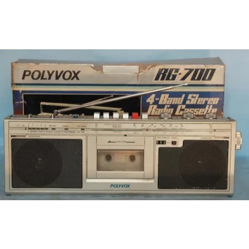 Rádio Gravador Polyvox Rg-700 Estéreo Boombox | Shopee Brasil