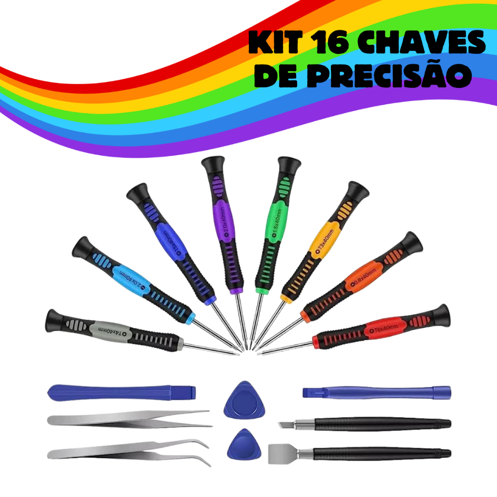 Kit Jogo Chaves Ferramenta De Precisão Para Abrir Celular iPhone ...