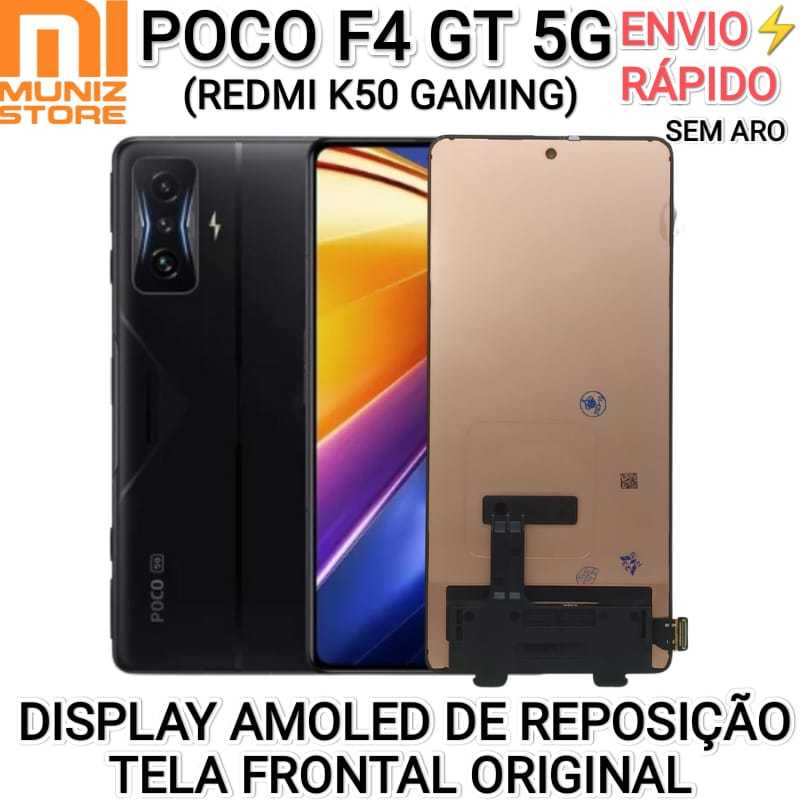 Display Ecrã Poco F4 GT 5G/Redmi K50 Gaming Amoled sem Moldura Original Módulo Frontal Chassi ...