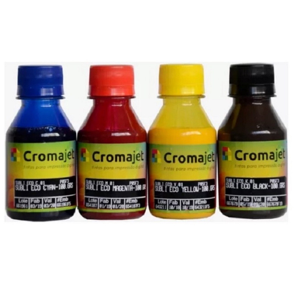TINTA CROMAJET SUBLI ECOUP SUBLIMÁTICA 100ml x 1 (uma) COR a Escolher ...