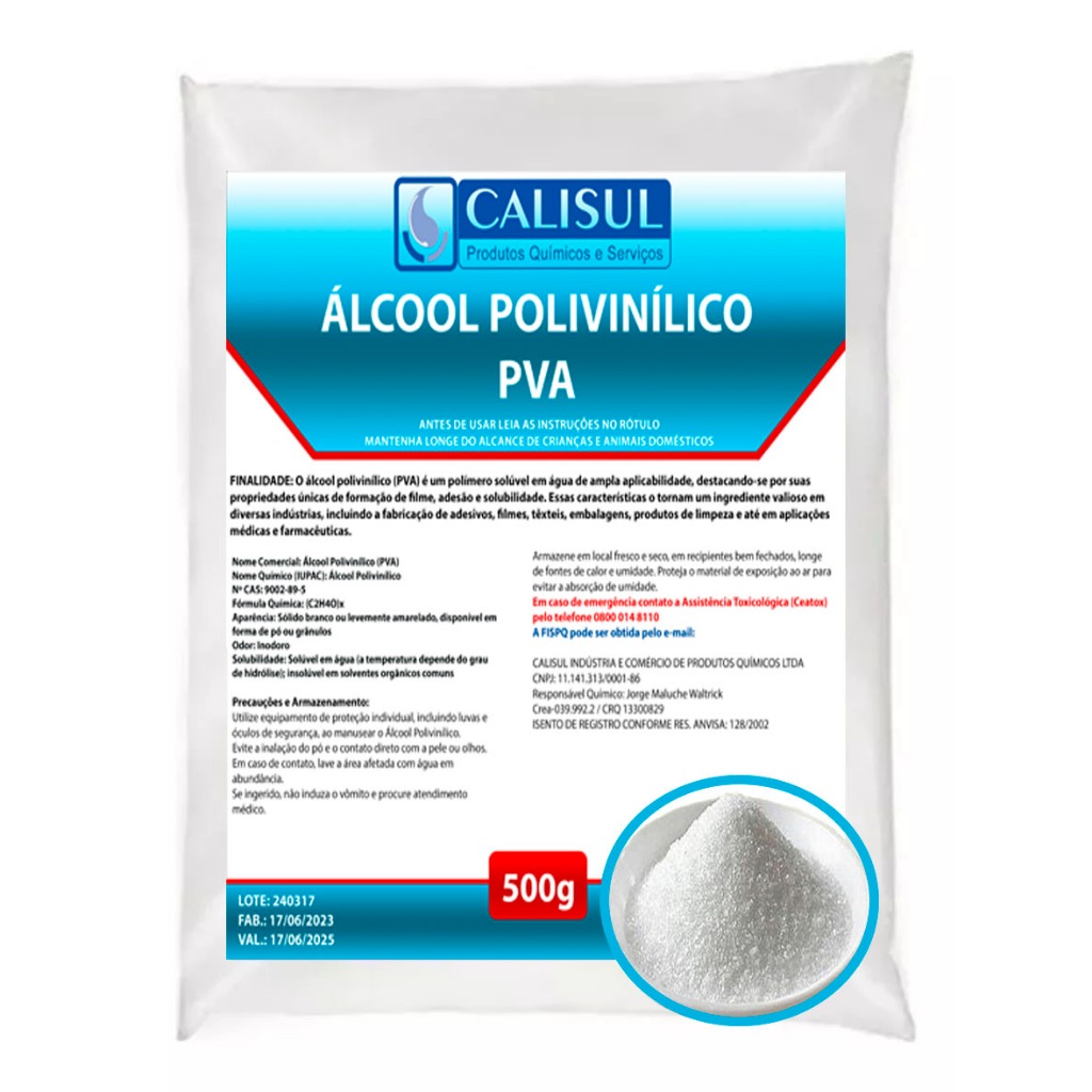 Alcool Polivinílico Puro - Pva - Importado Premium - 500g | Shopee Brasil
